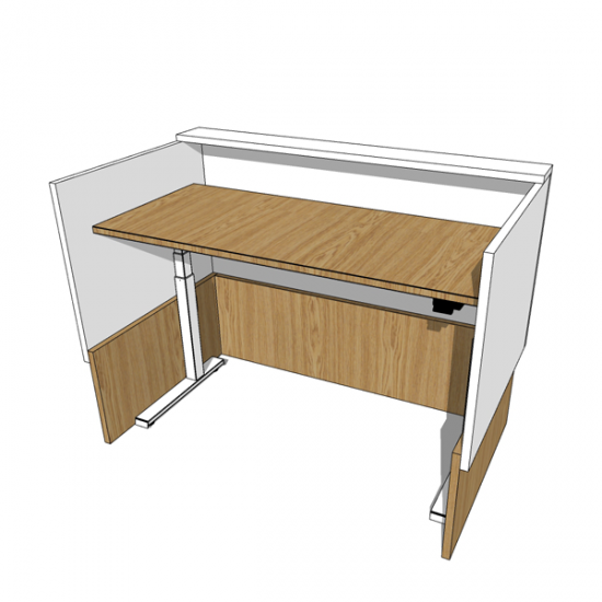 Electric Reception Desk Custom 2 - Robyn Skeates Office Interiors NZ