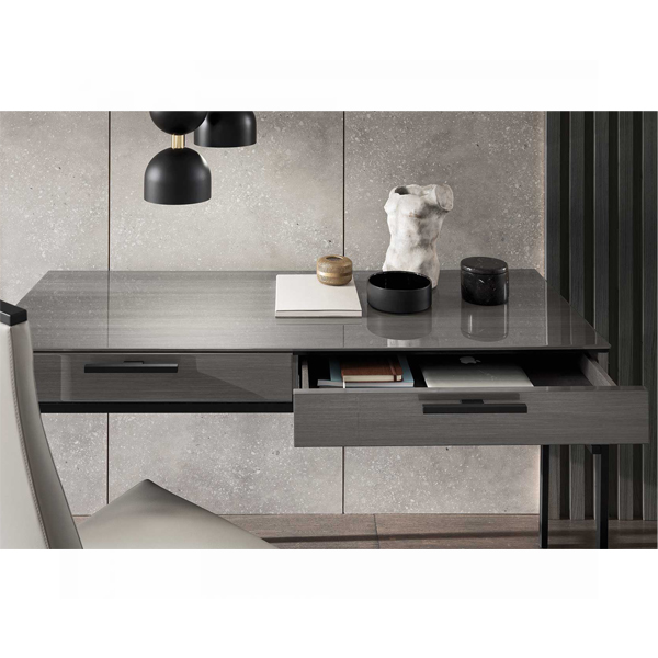 Novecento Silver Desk - Robyn Skeates Office Interiors NZ