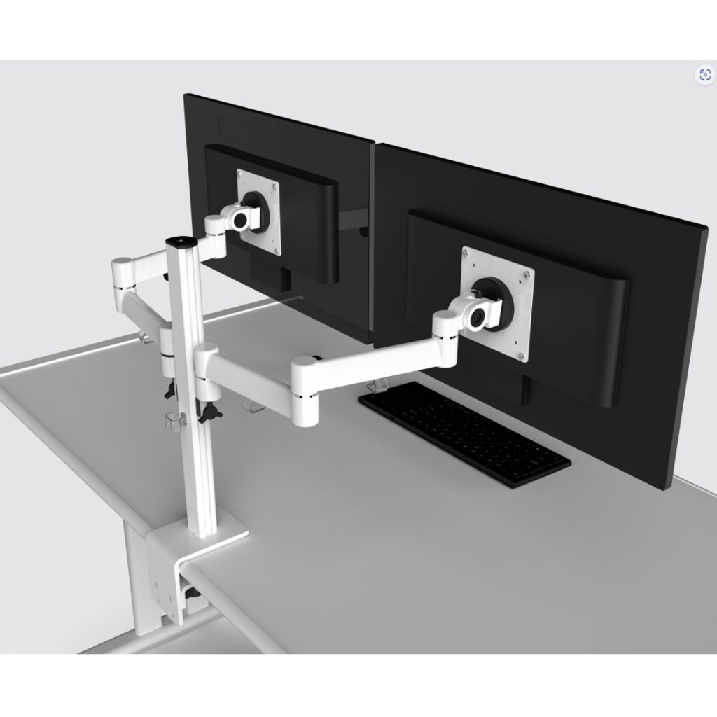 Veida Classic Dual Monitor Arm - Robyn Skeates Office Interiors NZ