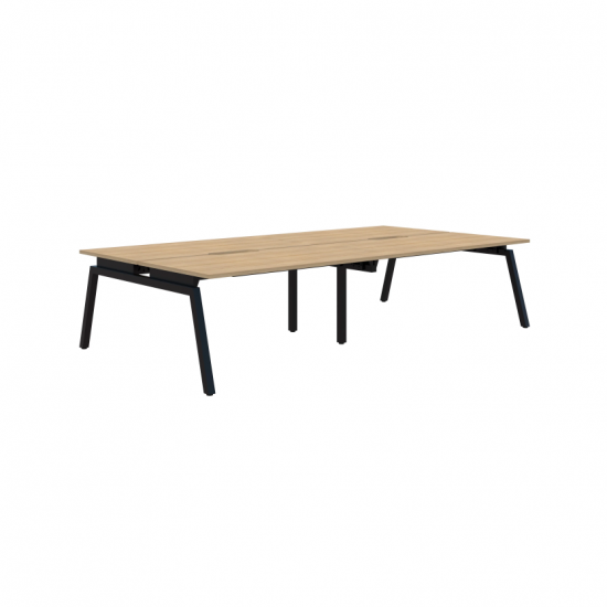 Balance Angle 4 Pod Back-to-Back Desk - Robyn Skeates Office Interiors NZ