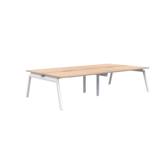Balance Angle 4 Pod Back-to-Back Desk - Robyn Skeates Office Interiors NZ