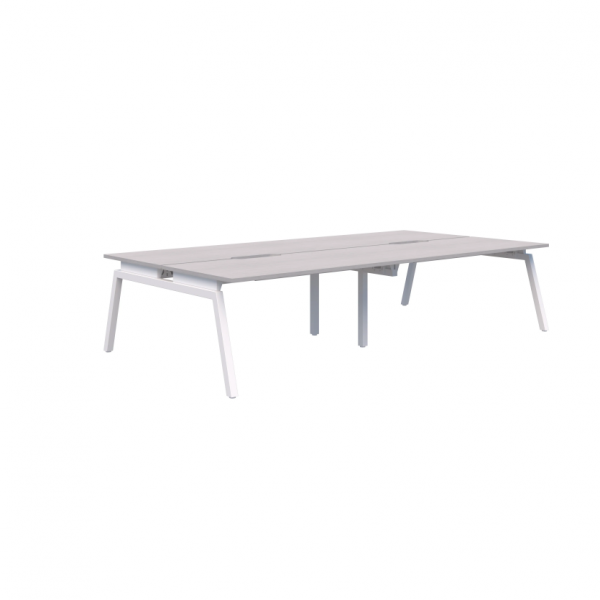 Balance Angle 4 Pod Back-to-Back Desk - Robyn Skeates Office Interiors NZ